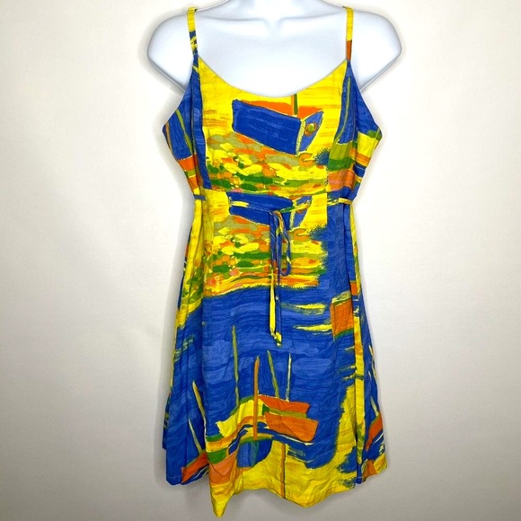 Jams World | Dresses | Vintage 9s Jams World Low Tide Blue Yellow ...